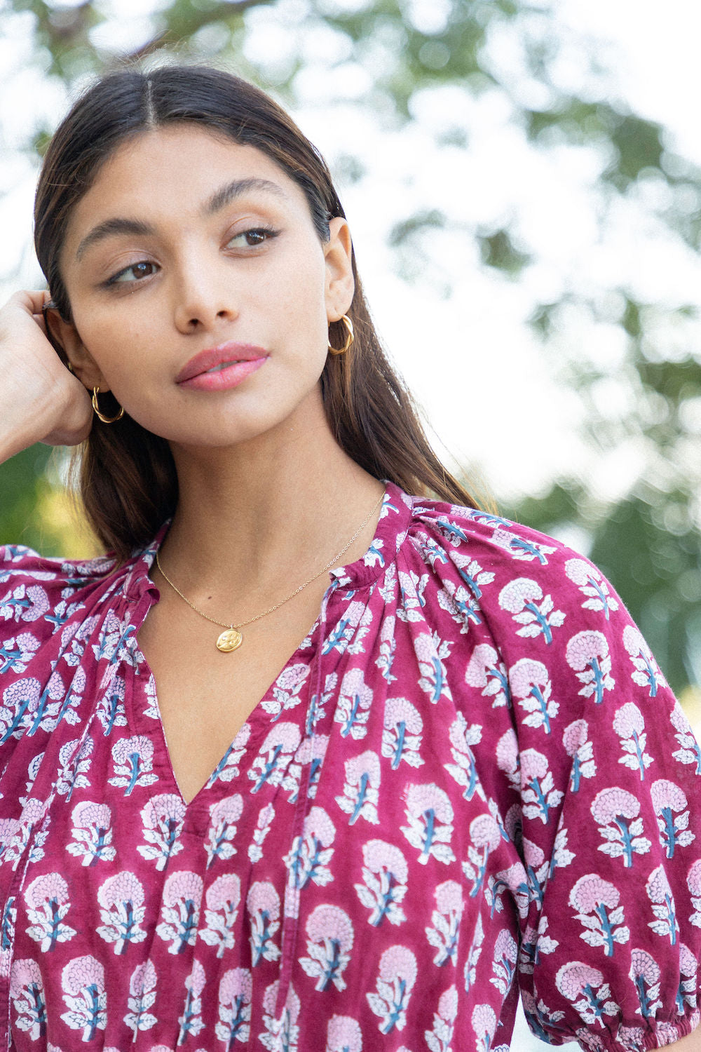 Eshana Maxi Dress - Block Printed Cotton – The Fox and The Mermaid